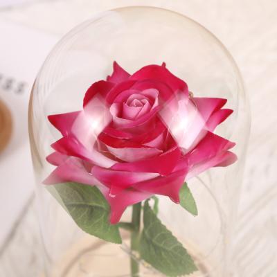 Cina Imitazione di rosa, fiore eterno, copertura in vetro, giorno della mamma, giorno di San Valentino, decorazione regalo di Natale e produttore di ornamenti all'ingrosso in vendita