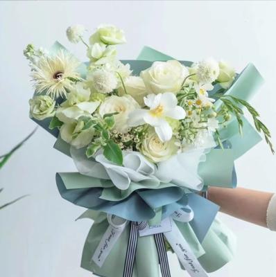 中国 花の包装紙,防水厚い花の包装紙,両面の2色韓国式花束,バラ素材,オヤ紙 販売のため