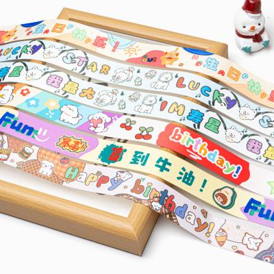 Cina Nastri stampati a cartoni animati ecologici da 1,5 cm: l'aggiunta perfetta per le decorazioni fai-da-te fatte a mano per la Giornata Internazionale dei Bambini in vendita