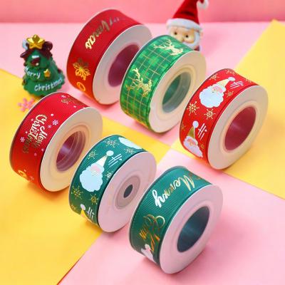 Cina Nastro di Natale personalizzato Artigianato fai da te con nastro a stampo caldo e decorazione ecologica in vendita