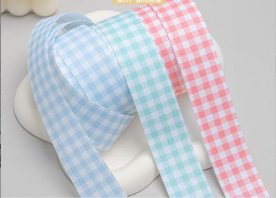 Cina Alta tenacia accessori per capelli fai-da-te a mano cinture di seta accessori di abbigliamento scatola regalo imballaggio griglia di punti nastro di latte a righe in vendita