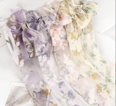China Washable Qixi Valentine's Day Flower Dance Ribbon Flower Bundle Flower Ribbon Handmade Diy Bow Decoration Ribbon Flower Art White for sale