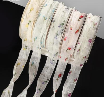 Cina Qixi Bouquet di San Valentino Imballaggio Fiori freschi Nastro e imballaggio da 3cm/10m in vendita