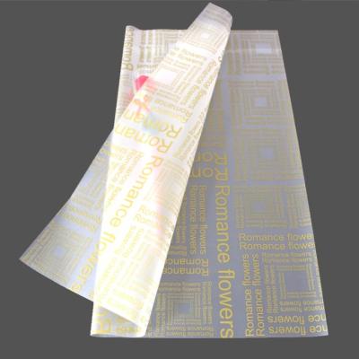 Китай Флористическая упаковочная бумага с английской надписью, матовая, полупрозрачная, матовая бумага и цветочные материалы для упаковки подарков продается