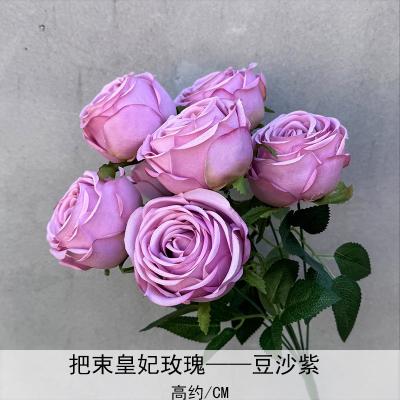 China High end Wedding Bean Sand Purple Butterfly Orchid Rose Wedding Simulation Flower Wedding Hall Road Guide Ceiling Flower Arrangement for sale