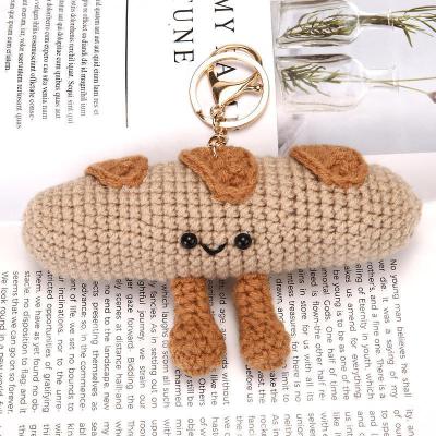 China Fluffy Cloud Knit Charm Doll Soft Yarn Handmade Contemporary Sewing & Weaving Toy with Mini Bag Key Decoration Crochet for sale