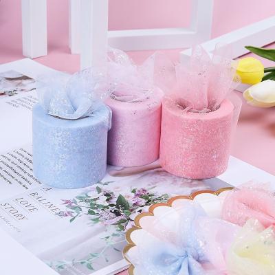 China De hete Gestempelde van de Polyesterorganza van Dots Tutu Tulle Roll 100% Stof 10gsm Te koop