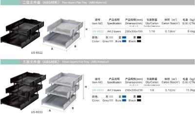 China Camadas da bandeja-Dois do ARQUIVO, três camadas, picosegundo, ABS material à venda
