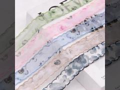 Fabrikantsplaats 2,5-5 cm dubbel oor kant chiffon gedrukt lint Chinese stijl haar accessoires hoofdstukken DIY zijde lint