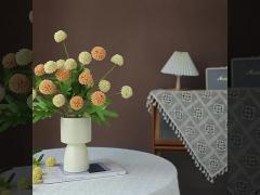Simulatie 5 Lente Paardebloem Bal Chrysanthemum Fake Bloemen Huis Bruiloft Decoratie Requisiten Decoratie Ornamenten Geavanceerde aanrakende boeket creatie