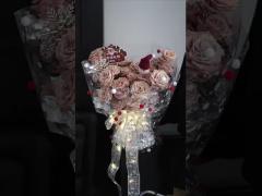 Bloemenschaduw, kersthaarballen, dansende sneeuwvlokken, cellophane boeketten, bloemenverpakkingspapier, bloemenmaterialen, bloemenverpakkingspapier