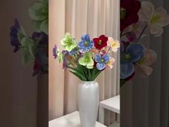 Nouveau Bouquet Simulé à 6 Têtes de Pionnière de Popo Guide de route de mariage Ensemble de fleurs fausses Photographie à domicile Accessoires à main Fleur de soie industrielle