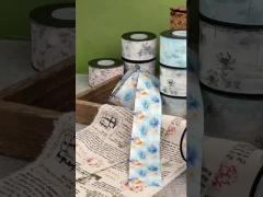 National Style Gentleman Series Bird Song Flower Fragrance Flower Printing Ribbon DIY Boog Kleding Haar Accessoires Verpakking Ribbon