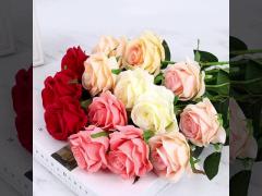 Simulated Rose Single Rose Wholesale Wedding Home Decoration Flower Arrangement Simulated Rose Bundl