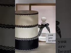 Koreaans mat klein geurende geweven lint 5cm verjaardag lint kerst handgemaakte DIY boog half afgewerkt lint