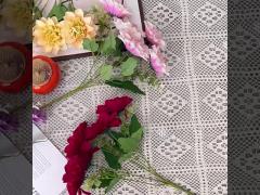 5 pioen en chrysanthemum kunstzijde bloemen, pioen kunstbloemen, handgemaakte boeketten, bruiloft bloemenarrangementen, tafelversiering bloemen ornamenten