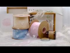 Zware industrie Perzikhart Borduurwerk Sneeuwgaren Boeket Verpakking Macaron Ribbon Bloemenwinkel Taartwinkel Handgemaakte DIY Materialen