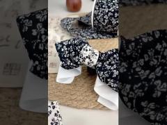 Japanse stijl klein vers dubbelzijdig bloemen lint met rechte kanten, dik stof, boog hoofdband, vers bloemen verpakking lint