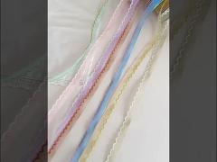 DIY χειροποίητο λουλούδια υλικά συσκευασίας 1cm Wave Edge Yarn Ribbon Flower Bouquet Floral Tie με κίτρινο χρώμα Fastness