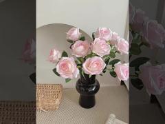 Real rose bouquet, single fake flower, home decor, living room dining table decoration, wedding hall
