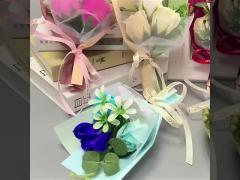 발렌타인 데이 미니 꽃다발, 장미 비누, 영원한 꽃, 아로마테라피 선물 상자, DIY 기념품 선물 도매