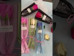 스승의 날, 칠석, 발렌타인데이, 여성의 날을 위한 새로운 싱글 장미 비누 꽃 선물
