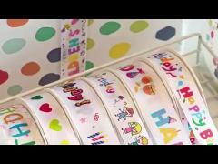 DIY 공예 고강도 어린이날 리본 생일 케이크 만화 리본 베이킹 선물 스트랩 리본 손 제스처 장식