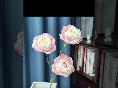 Simulated Flowers, 3 Roses, Wedding Home Decor, Handmade Bouquet Scene Arrangement, Cross border Fak