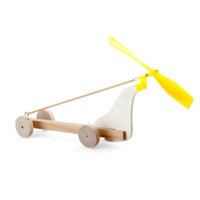 China Assemble and Decorate Elastic Force Rubber Band Wooden Car Running STEM Learning Toys Science Project Kits factory
