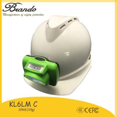 China 3.7V safety cap lamp with 6.8Ah rechargeable Li-ion battery, wireless mining light for sale