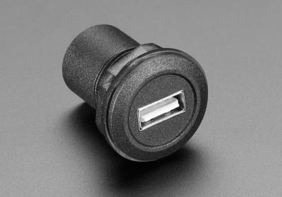 China USB A to Micro USB B Round Panel Mount Adapter Adafruit Industries 4214 for Panels up to 16mm Thickness for sale