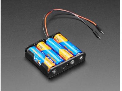 China Adafruit Industries 3859 4 x AA Battery Holder Featuring Jumper Header Wires for Breadboard Connection for sale