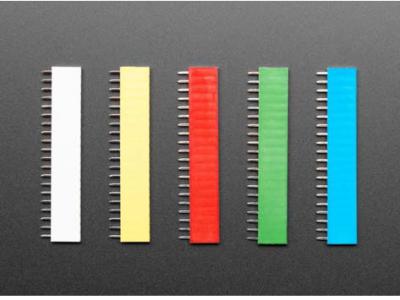China Colored plastic 20 pin 01 pitch female headers pack Adafruit Industries 4160 five pack mixed colors for sale