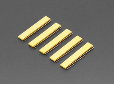 China Pack of 5 Female Headers Yellow 20 Pin 01 Pitch Connector Adafruit Industries 4158 for Circuit Boards for sale