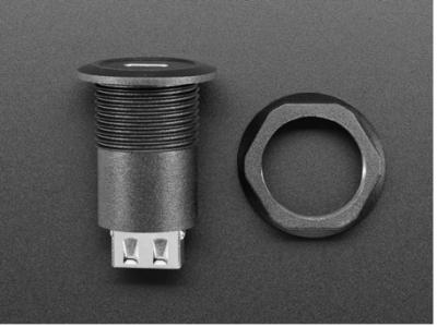 China USB C Jack to USB A Host Round Panel Mount Adapter Adafruit Industries 4259 for Standard Panel Holes for sale
