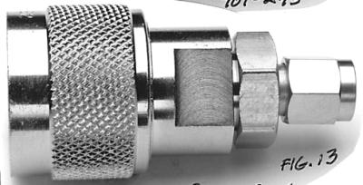 China Straight RF adapter Amphenol 901-294 N Plug to SMA Jack with 1.66 inch length and 0.812 inch diameter for sale