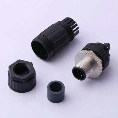 China waterproof sensor connector Amphenol M12A-08BMMB-SL7001 with multiple configurations and secure locking for sale