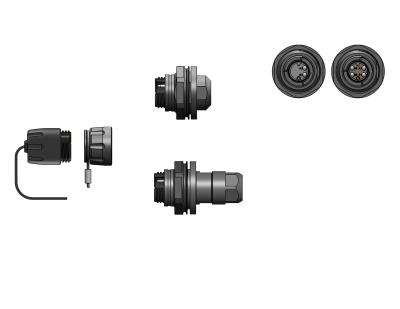 China Durable hermaphroditic expanded beam fiber optic connector Amphenol EB4H8000-343 for harsh environment for sale