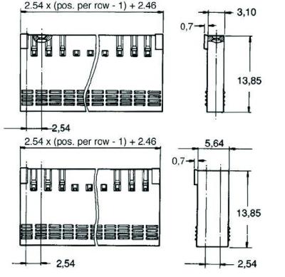 China Amphenol 71363-302LF connector with phosphor bronze pins and thermoplastic polyester housing material for sale
