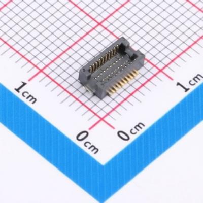 China board to board connector Amphenol 10132797-021100LF with gold flash contact area and black LCP housing for sale