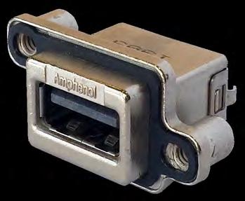 China Durable Amphenol MUSBRE15130 USB connector with rear flange shell design and IP67 sealed die cast housing for sale