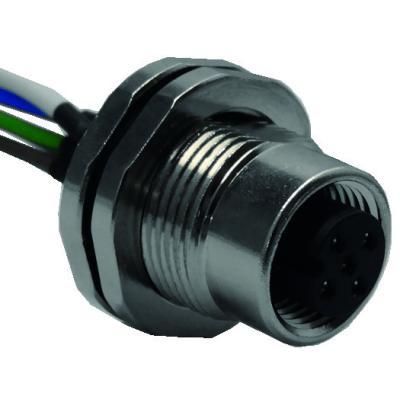 China Female M12 A Code connector Bel Fuse SS-12000-005 offering connections for sensors and DC power applications for sale