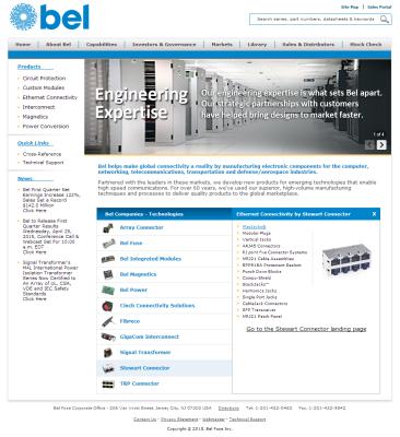 China Durable Ethernet Modular Jack Bel Fuse SS-7188VS-A-NF-50 for Structured Cabling and Network Equipment for sale