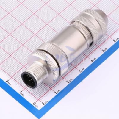 China Industrial Grade CAZN M12-P12A-GWAP7-BS M12 Connector with Solder Cup Termination and PG7 Cable Entry for sale