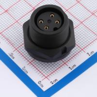 China Threaded connection plastic waterproof rear panel mount socket connector CAZN E10T-S4-PPF with pcb board type for sale