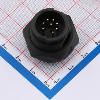 China PCB board type plastic waterproof connector rear mount socket CAZN E13B P8 PPF with snap fit locking for sale