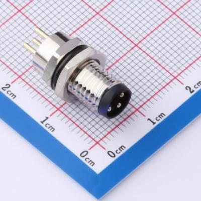 China PCB board mount socket connector CAZN M8-P3A-GPFM8 rear panel mounting with multiple pin options CE RoHS certified for sale