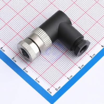 China right angle plastic assembled connector CAZN M8-S3A-PWD05 with solder wire termination and threaded connection for sale