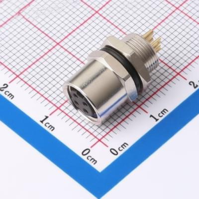 China Solder Wire Connection Board Front Mounting Socket Connector CAZN M8-S4D-GWBM8 with Epoxy Resin Seal for sale