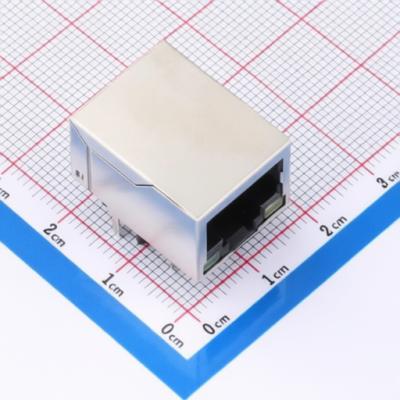 China Integrated Magnetics Ethernet Connector CND-tek TE611105B TAB-DOWN 1X1 10 100BASE for PCB Applications for sale